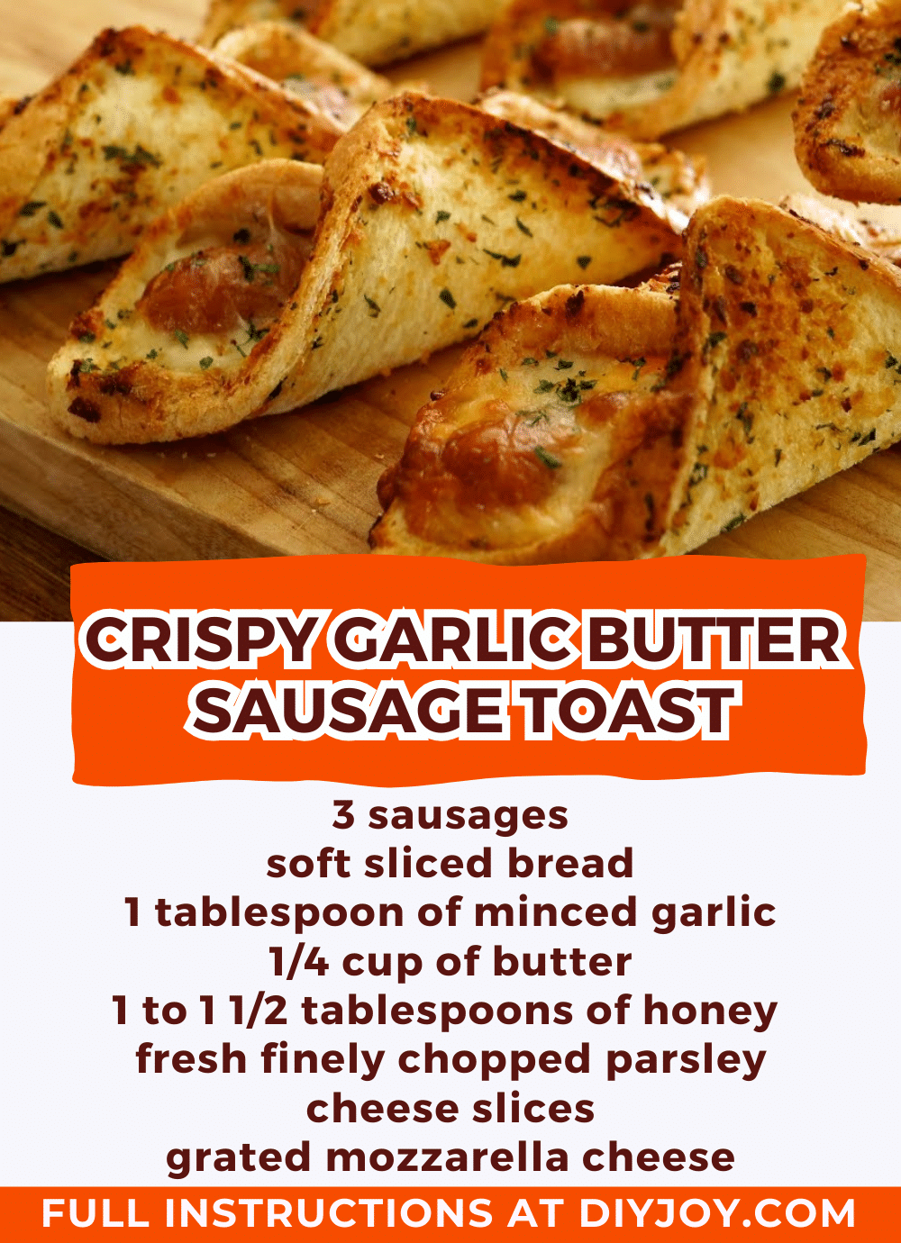 Crispy Garlic Butter Sausage Toast