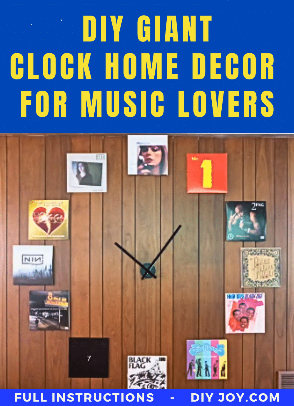 DIY Clock Home Decor For Music Lovers