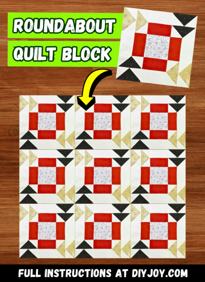 Easy Roundabout Quilt Block Tutorial for Beginners - DIY Joy