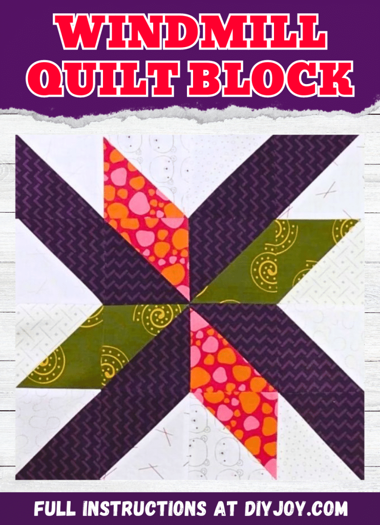 Easy Windmill Quilt Block Tutorial for Beginners - DIY Joy