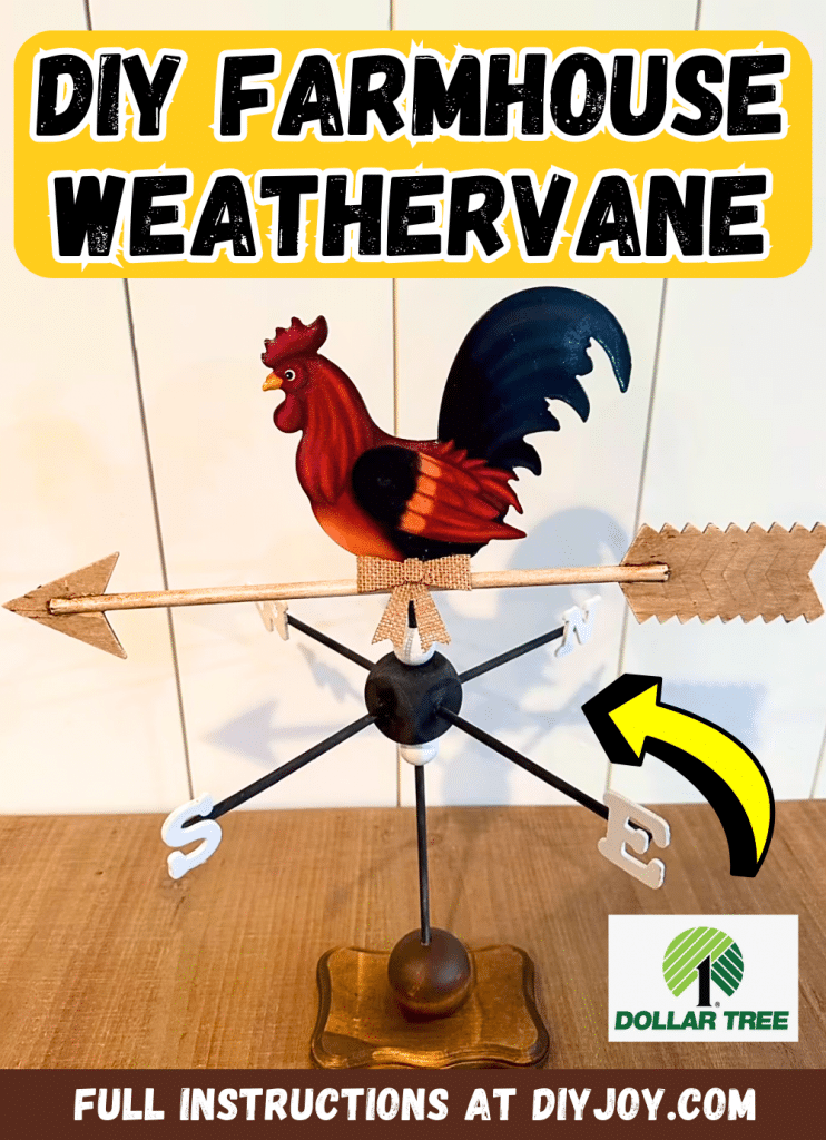 How to Make a DIY Farmhouse Weathervane Décor - DIY Joy