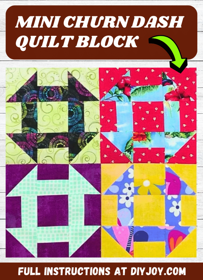 How to Make a Mini Churn Dash Quilt Block - DIY Joy
