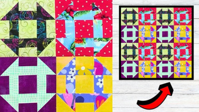 How to Make a Mini Churn Dash Quilt Block - DIY Joy