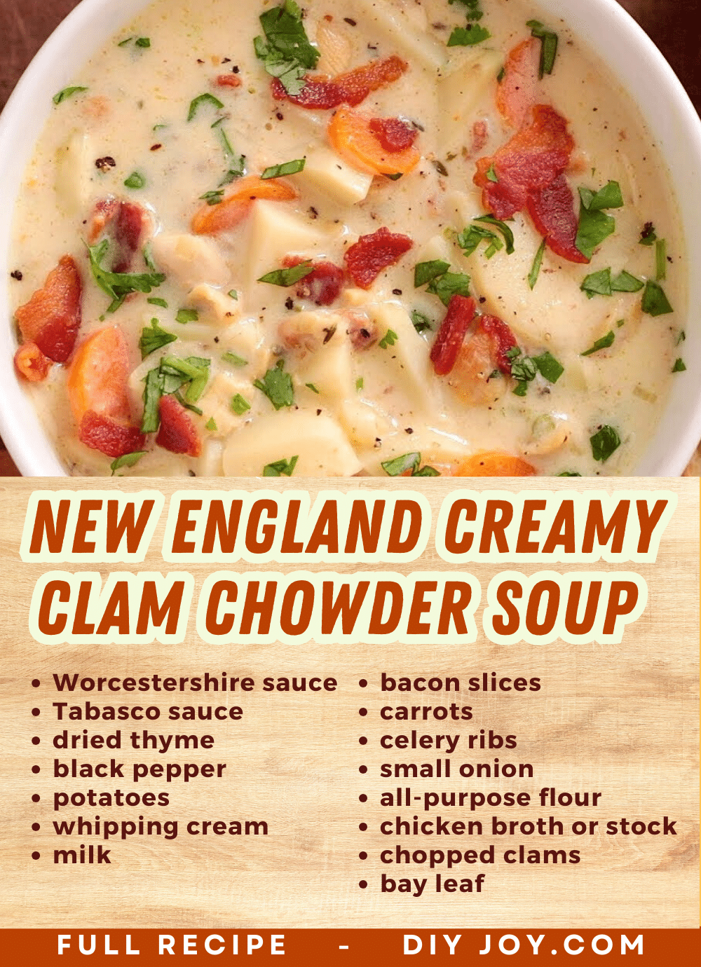 New England Creamy Clam Chowder Soup