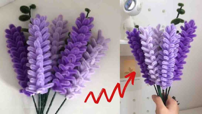 DIY Pipecleaner Lavender Flowers Tutorial - DIY Joy