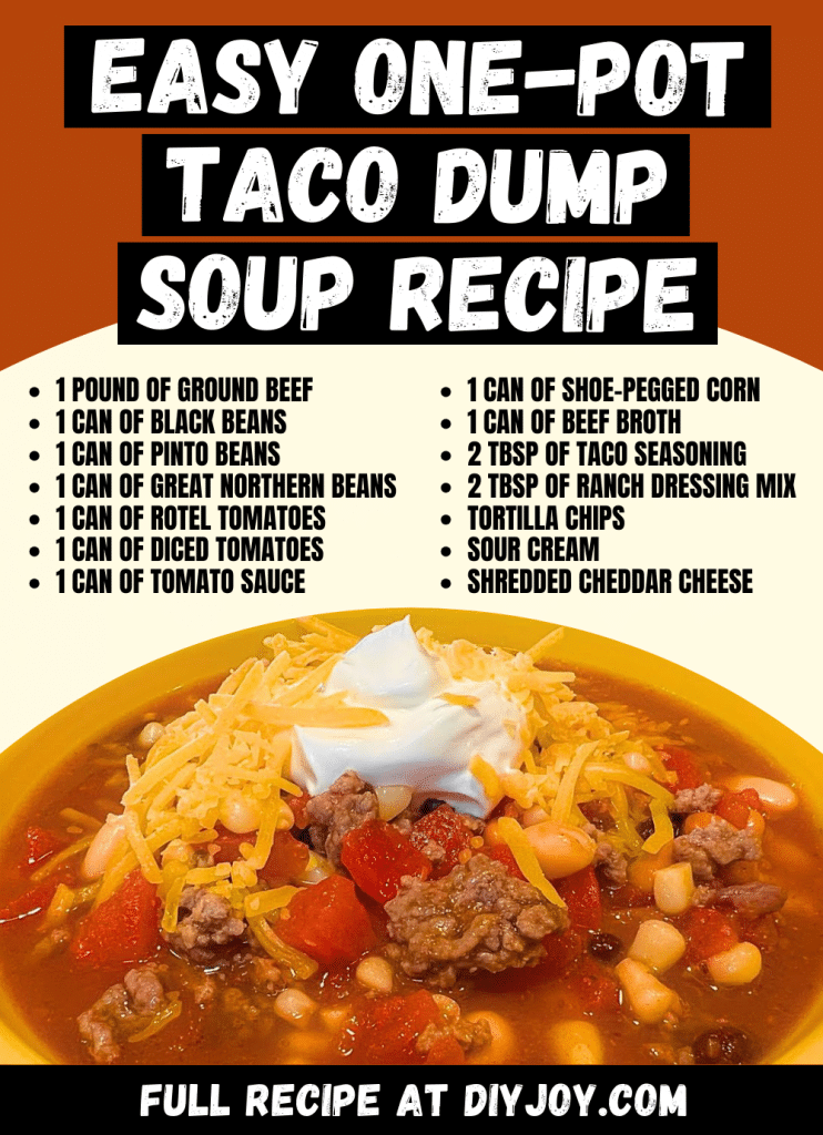 Easy One-Pot Taco Dump Soup Recipe - DIY Joy