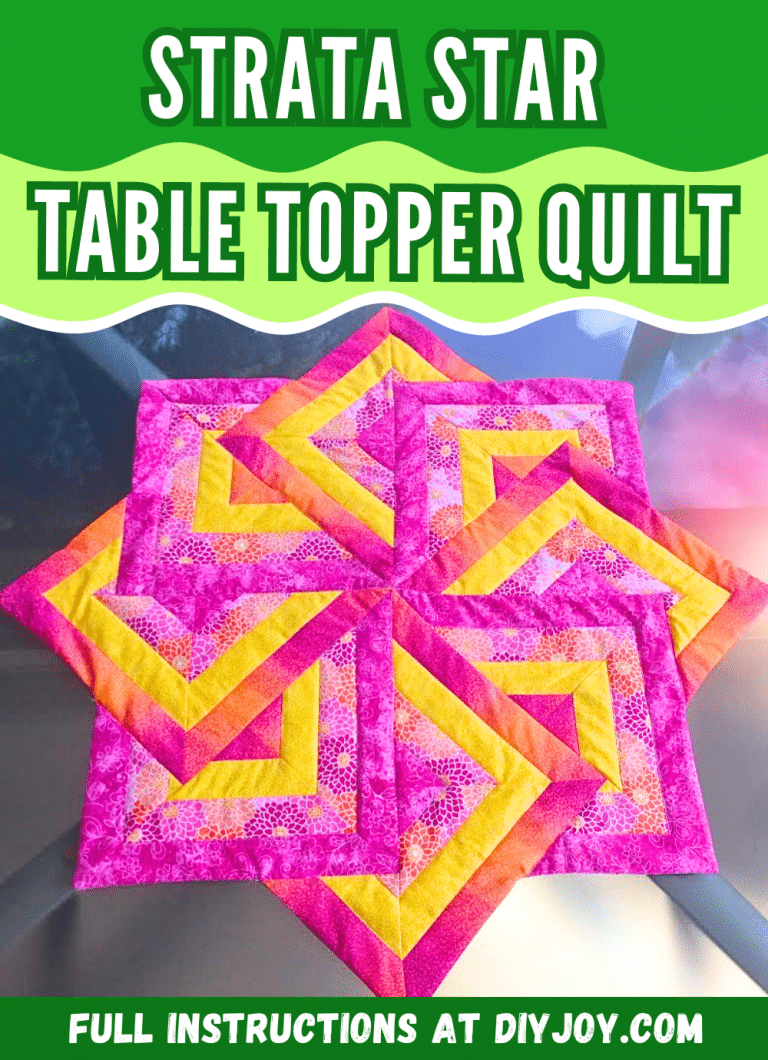 Easy Strata Star Table Topper Quilt Tutorial - DIY Joy