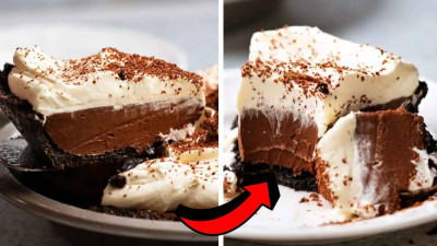 Easy-to-Make Frozen Chocolate Pudding Pie - DIY Joy