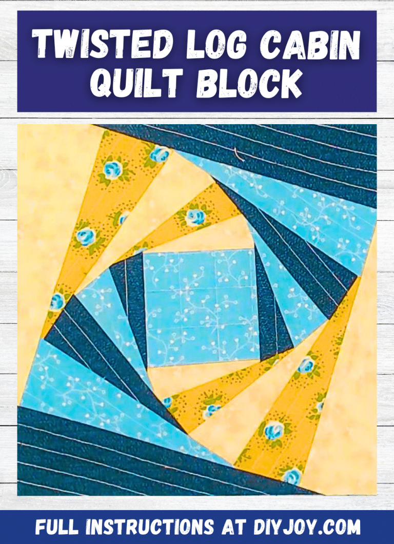How to Make a Twisted Log Cabin Quilt Block - DIY Joy