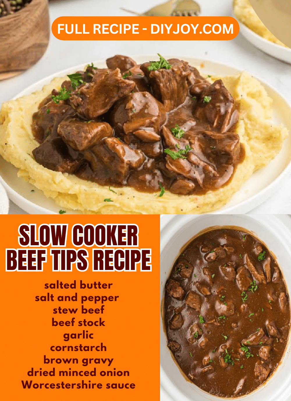 Slow Cooker Beef Tips Recipe