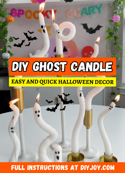 Super Easy DIY Ghost Candle Tutorial - DIY Joy