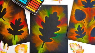 DIY Fall Leaf Chalk Art Tutorial - DIY Joy