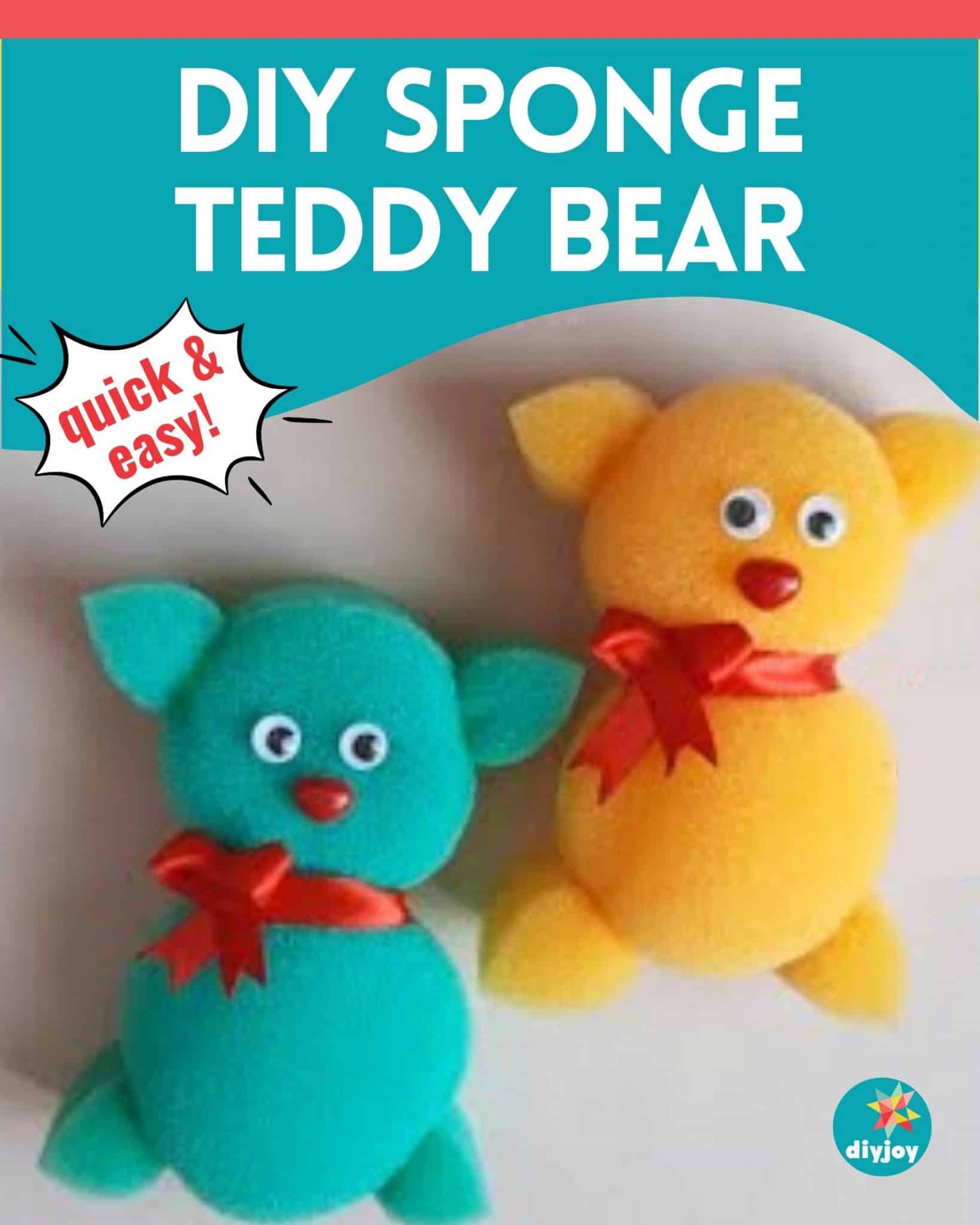 DIY Sponge Teddy Bear Tutorial