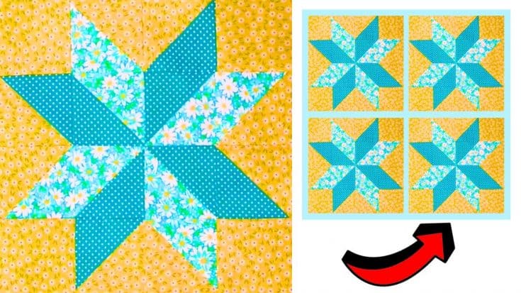 Easy 8-Point Star Quilt Block Tutorial - DIY Joy