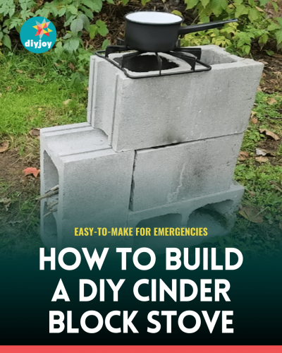 How to Build an Emergency Cinder Block Rocket Stove - DIY Joy