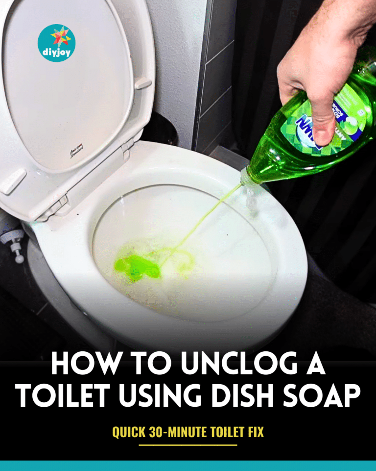 How To Unclog A Toilet Without A Plunger Using Dish Soap - DIY Joy