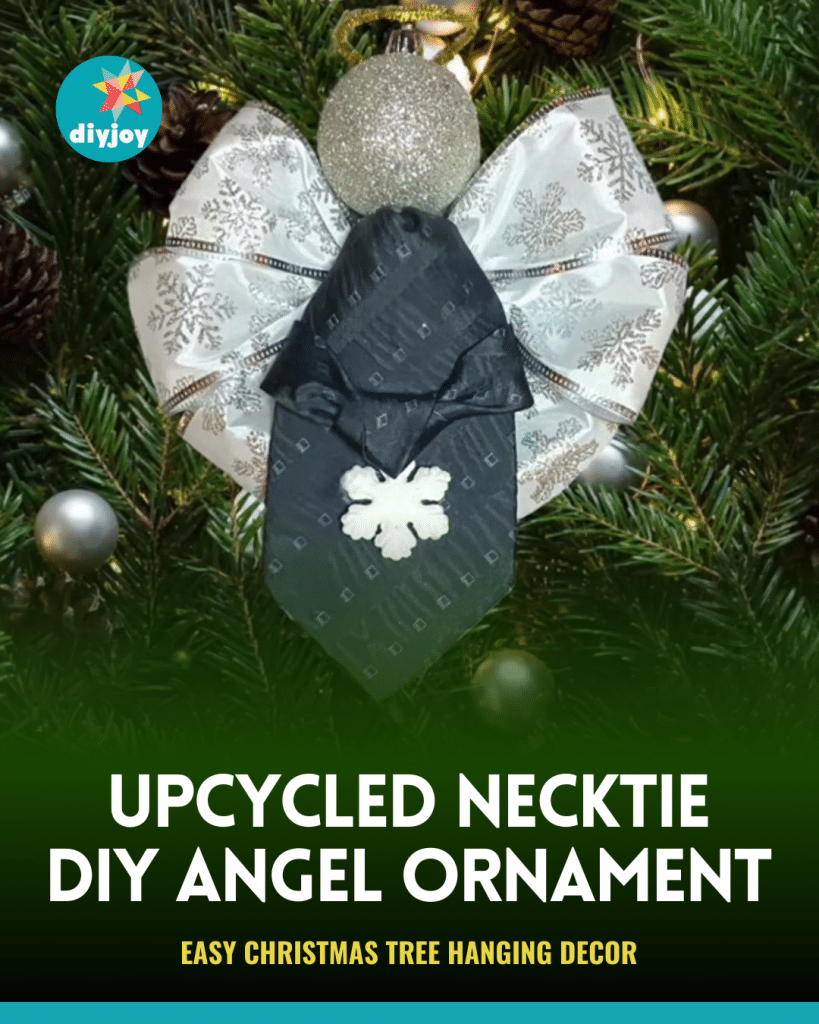 How to Upcycle a Necktie Into a DIY Angel Ornament - DIY Joy