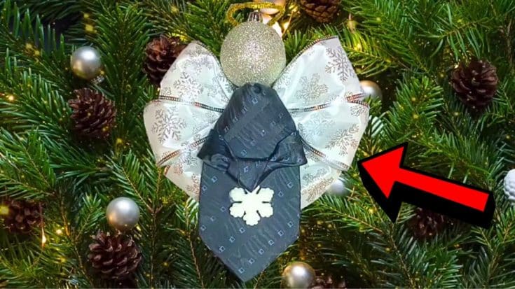 How to Upcycle a Necktie Into a DIY Angel Ornament - DIY Joy