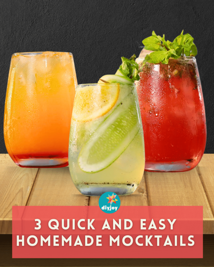 3 Quick and Easy Homemade Mocktails