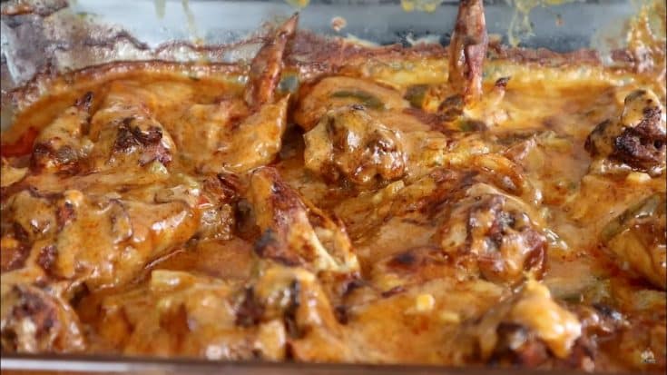 Cajun Smothered Baked Chicken Wings - DIY Joy