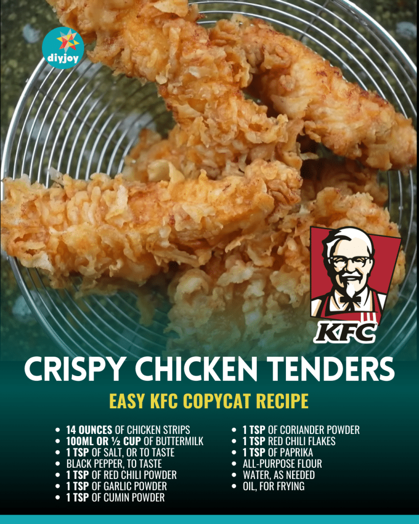 Easy KFC-Style Crispy Chicken Tenders Recipe - DIY Joy