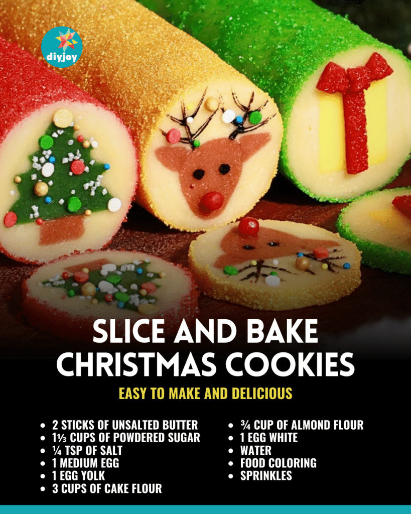 Easy Slice and Bake Christmas Cookies Recipe - DIY Joy
