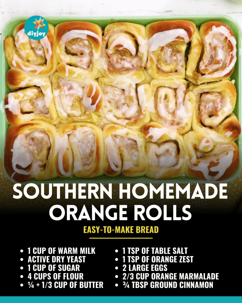 Easy Southern Homemade Orange Rolls Recipe - DIY Joy