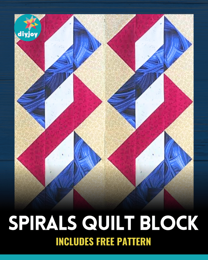 Easy Spirals Quilt Block Tutorial - DIY Joy