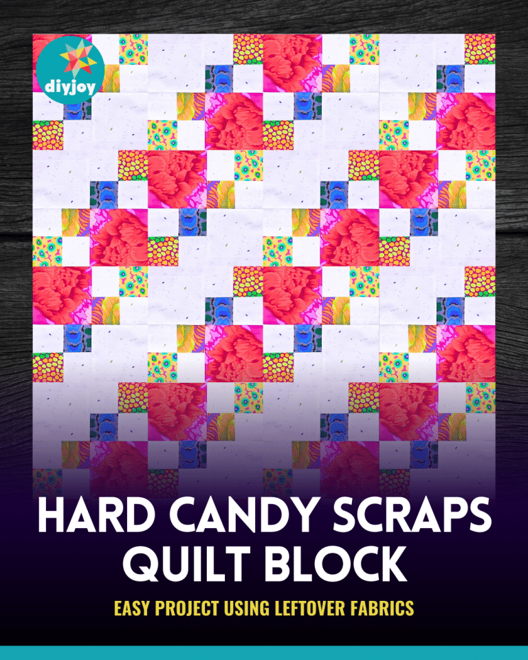 Easy-to-Sew Hard Candy Scraps Quilt Block - DIY Joy