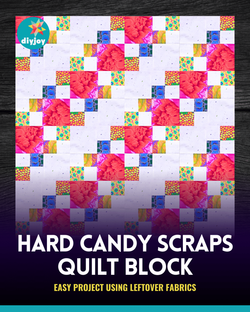 Easy-to-Sew Hard Candy Scraps Quilt Block - DIY Joy