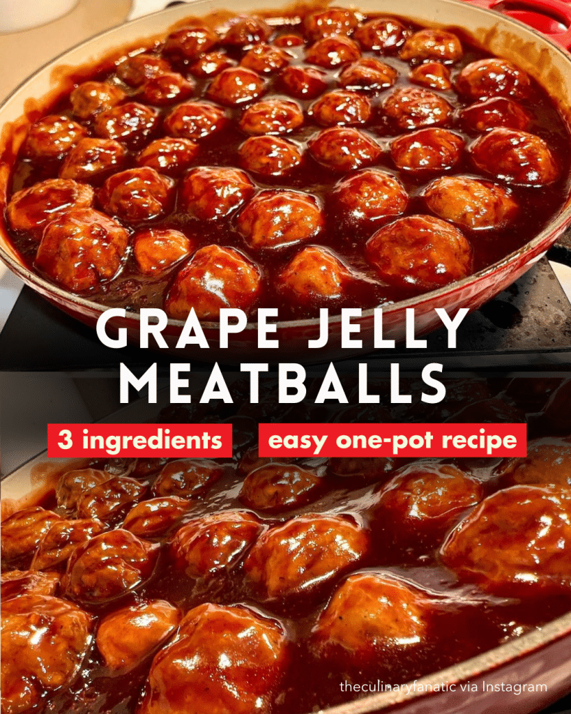3-Ingredient Grape Jelly Meatballs