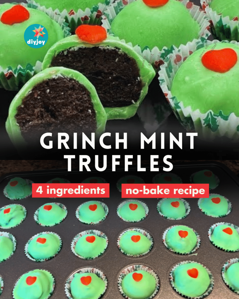4-Ingredient Grinch Mint Truffles