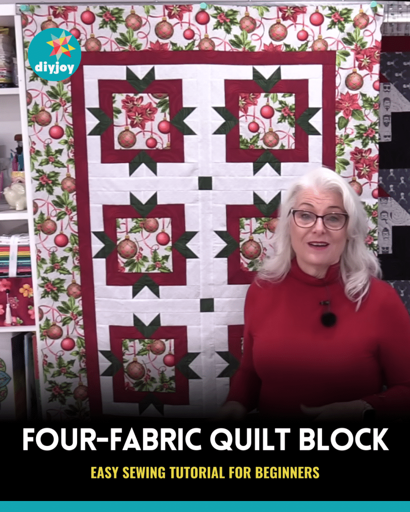 How to Sew a Four-Fabric Quilt Block - DIY Joy