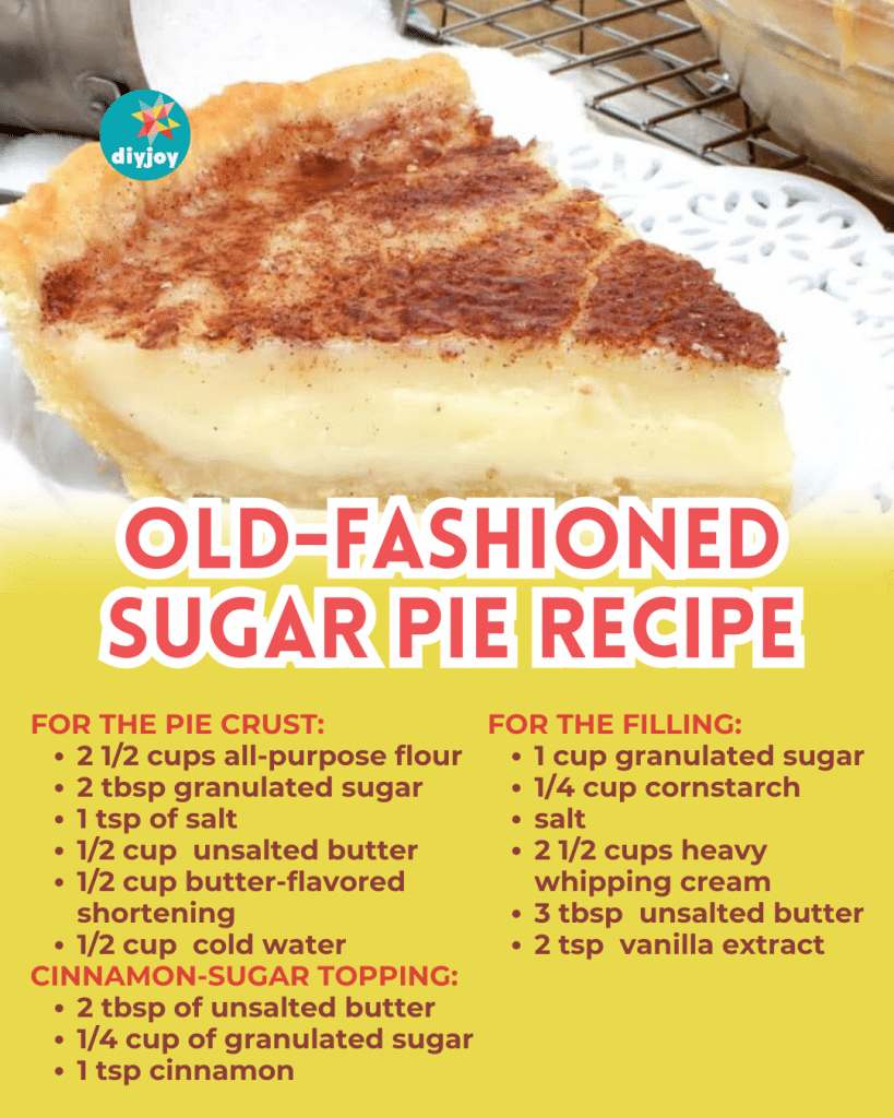 Old Fashioned Sugar Pie Recipe
