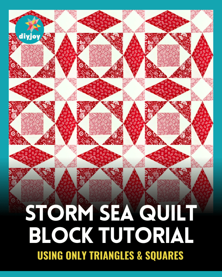 Quick & Easy Storm Sea Quilt Block Tutorial - DIY Joy