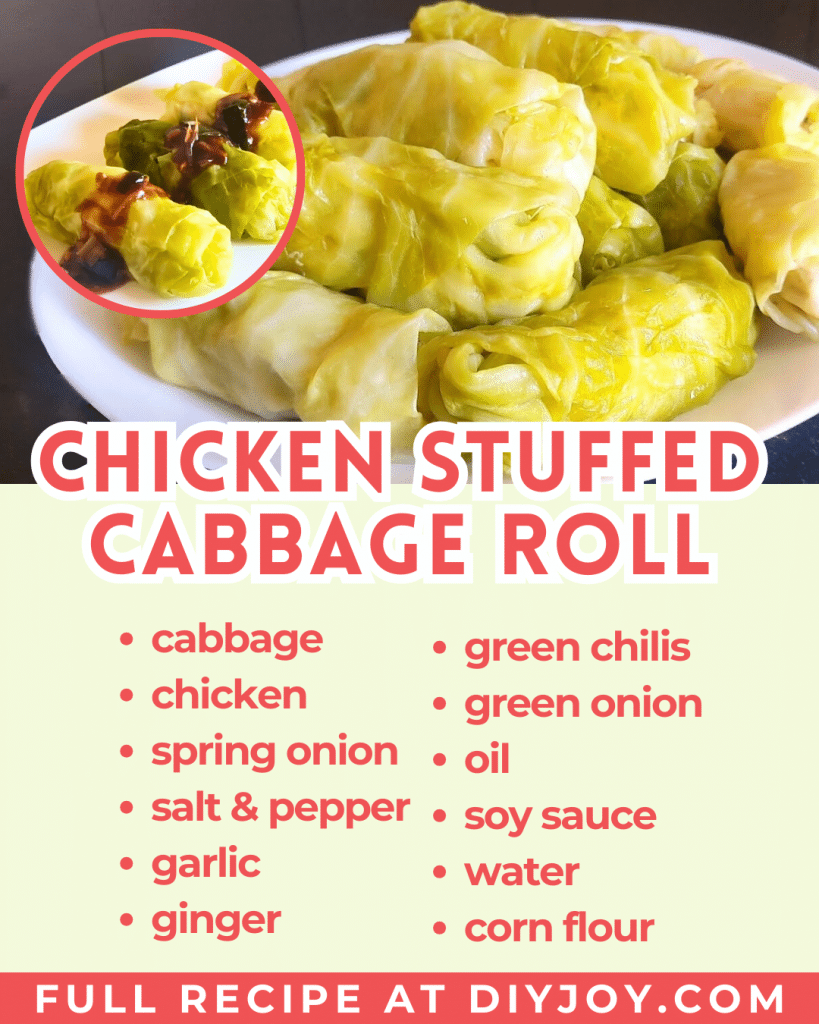 Chicken Stuffed Cabbage Roll