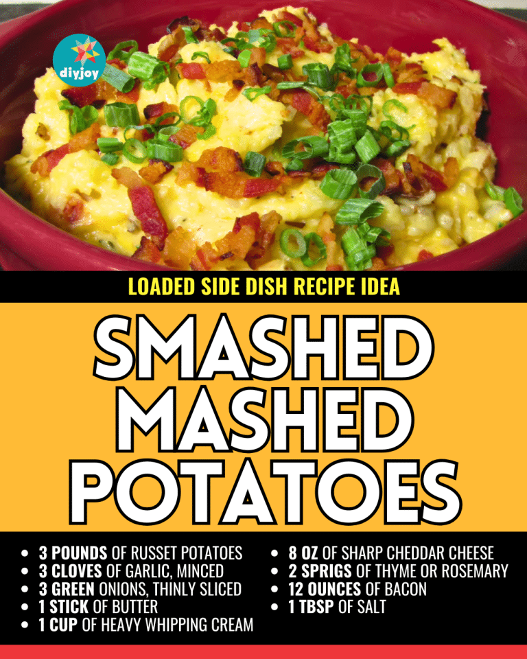 Easy Loaded Smashed Mashed Potatoes Recipe - DIY Joy