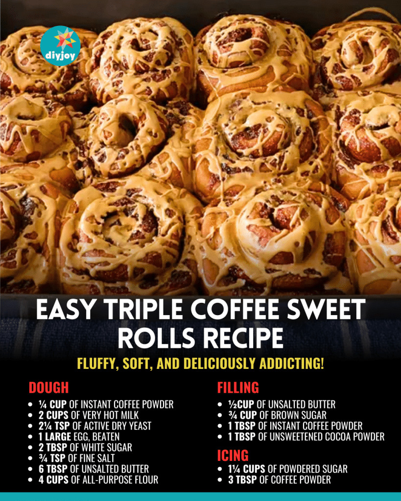 Easy Triple Coffee Sweet Rolls Recipe - DIY Joy