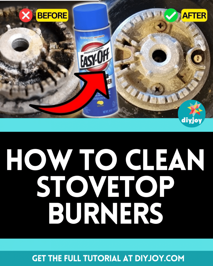 How To Clean Greasy Stovetop Burners - DIY Joy