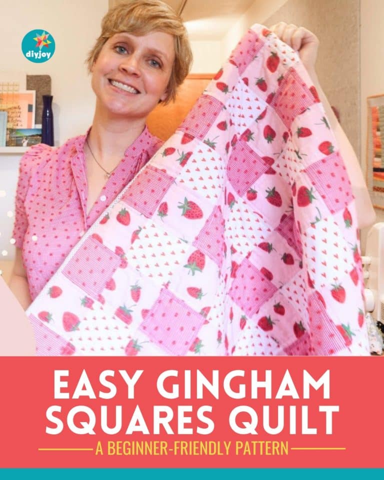 Easy Gingham Squares Quilt Tutorial