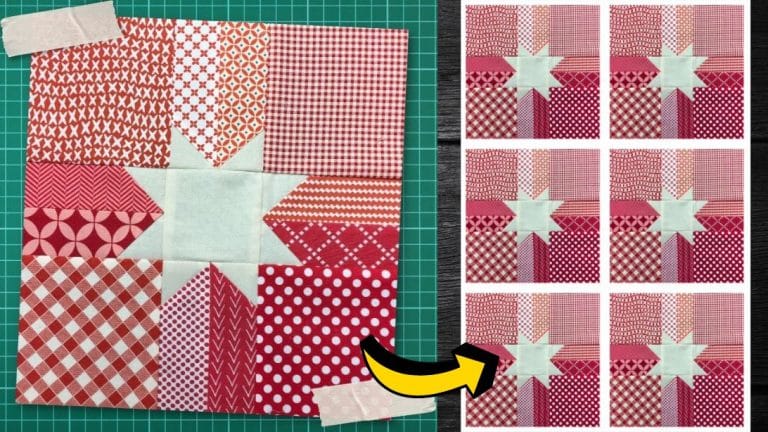 Beginner-Friendly Scrappy Star Quilt Block Tutorial - DIY Joy