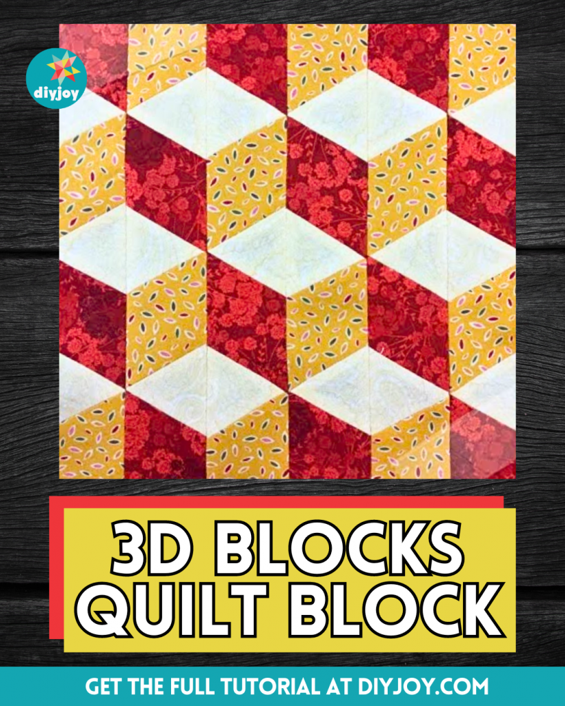 Easy 3D Blocks Quilt Block Tutorial - DIY Joy