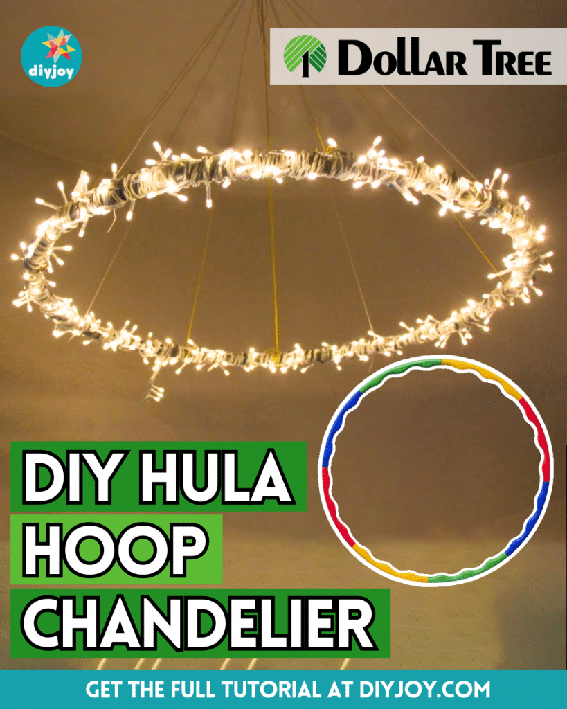 Easy DIY Hula Hoop Chandelier Tutorial - DIY Joy