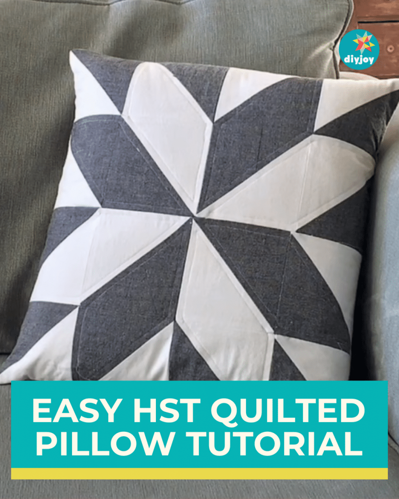 Easy HST Quilted Pillow