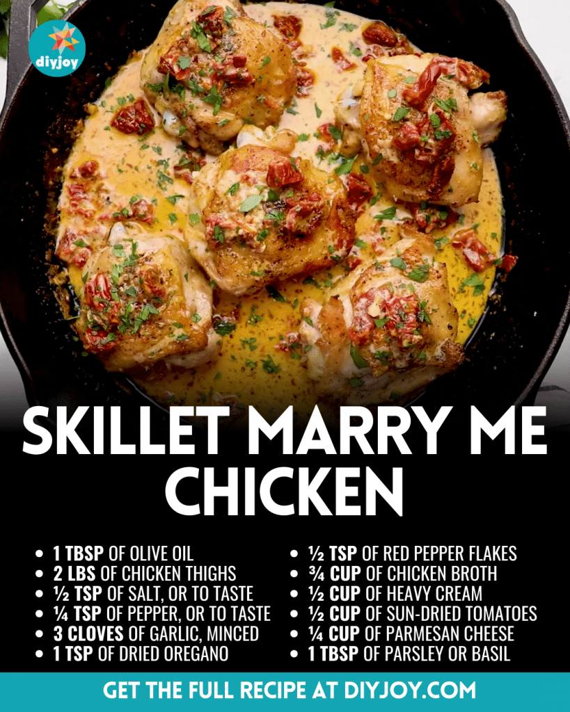 Easy Skillet Marry Me Chicken Recipe - DIY Joy