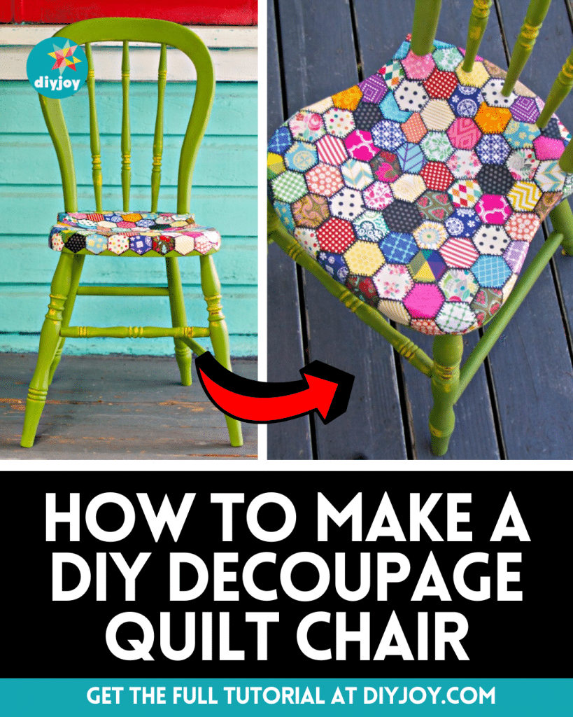 How to Make a DIY Decoupage Quilt Chair - DIY Joy
