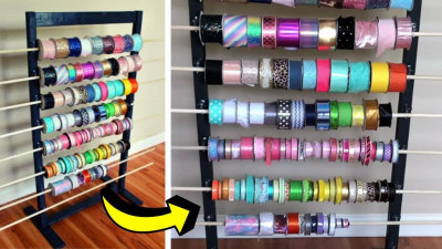 How to Build a Simple DIY Ribbon Organizer - DIY Joy
