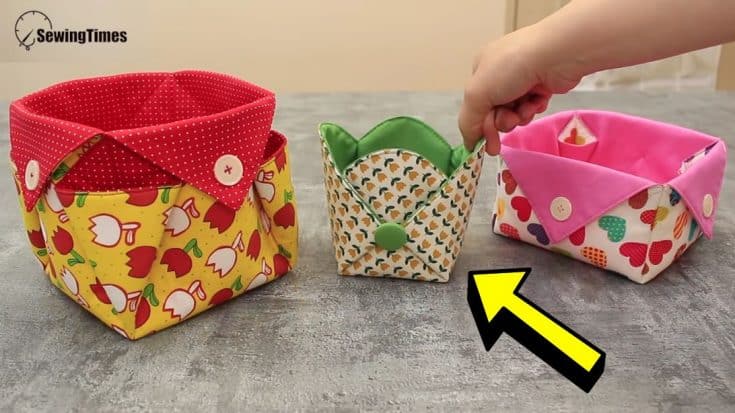 Simple DIY Fabric Basket Sewing Tutorial - DIY Joy