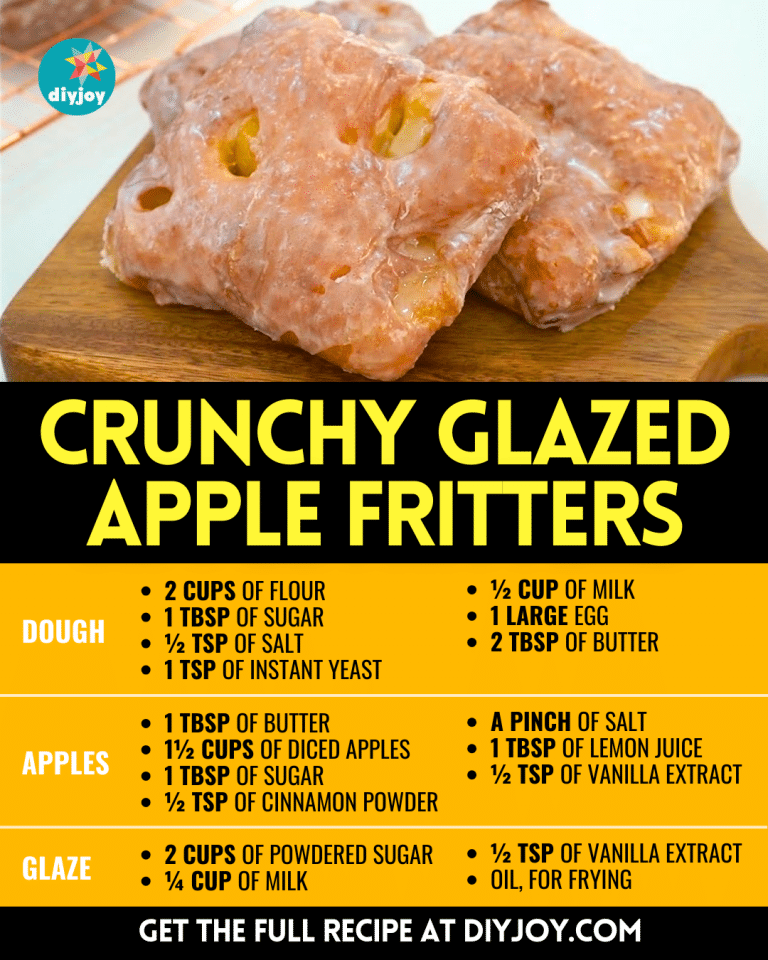 Super Crunchy Glazed Apple Fritters Recipe - DIY Joy