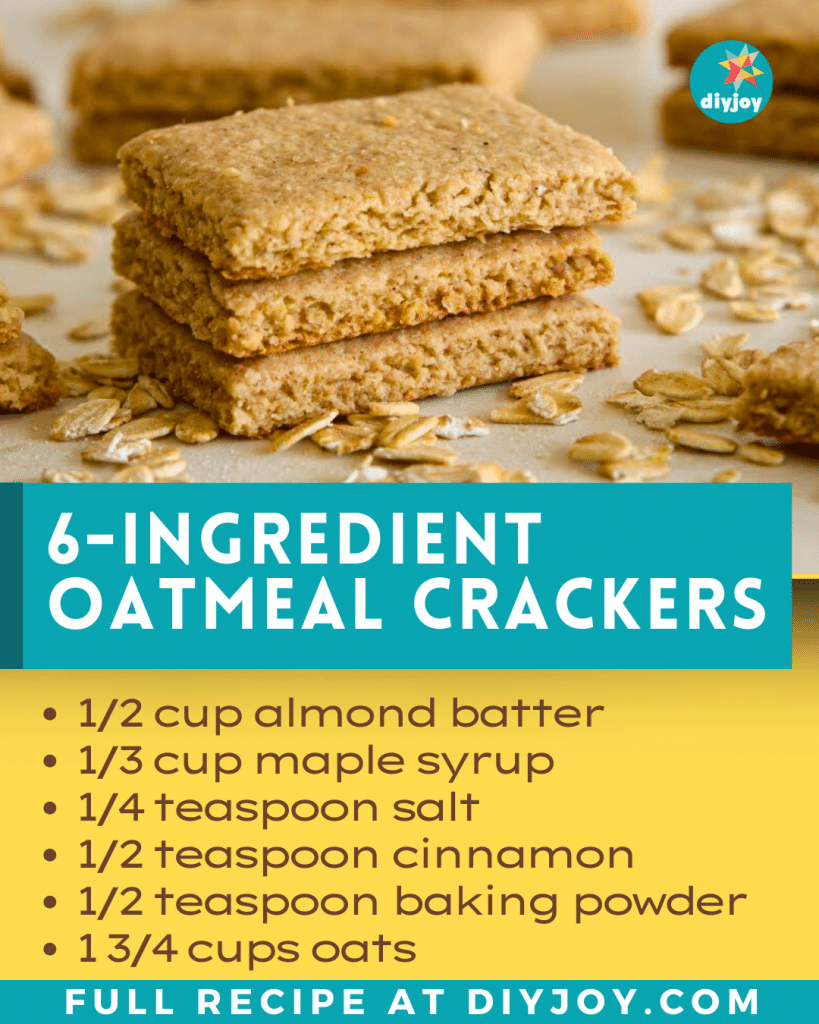 6-Ingredient Crispy Oatmeal Crackers